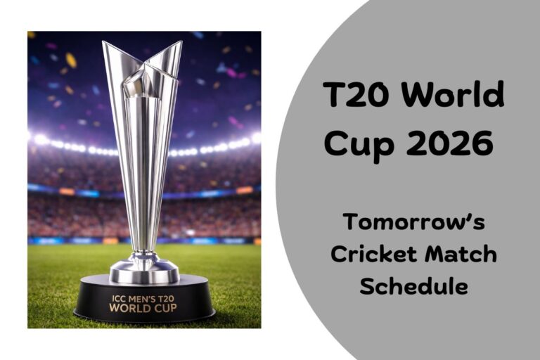 Tomorrow Cricket Match Schedule 2026 - Time, Venue & Playing 11 - CrickOnly