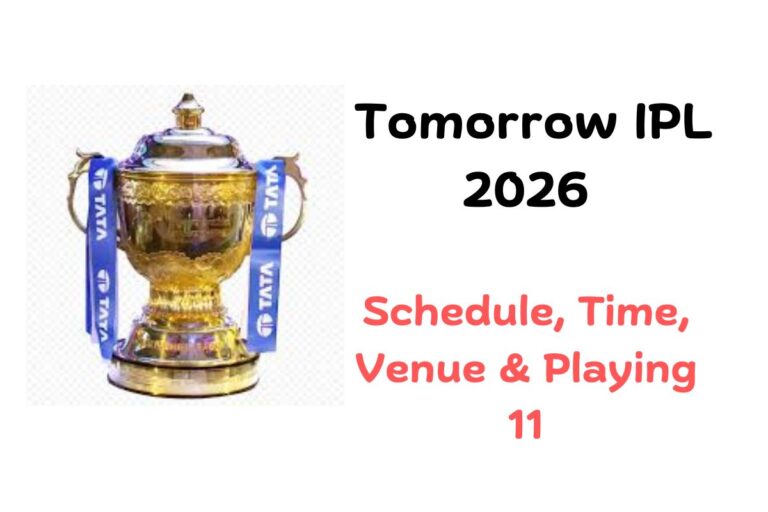 Tomorrow IPL 2026 Match – Schedule, Time, Venue & Playing 11 - CrickOnly